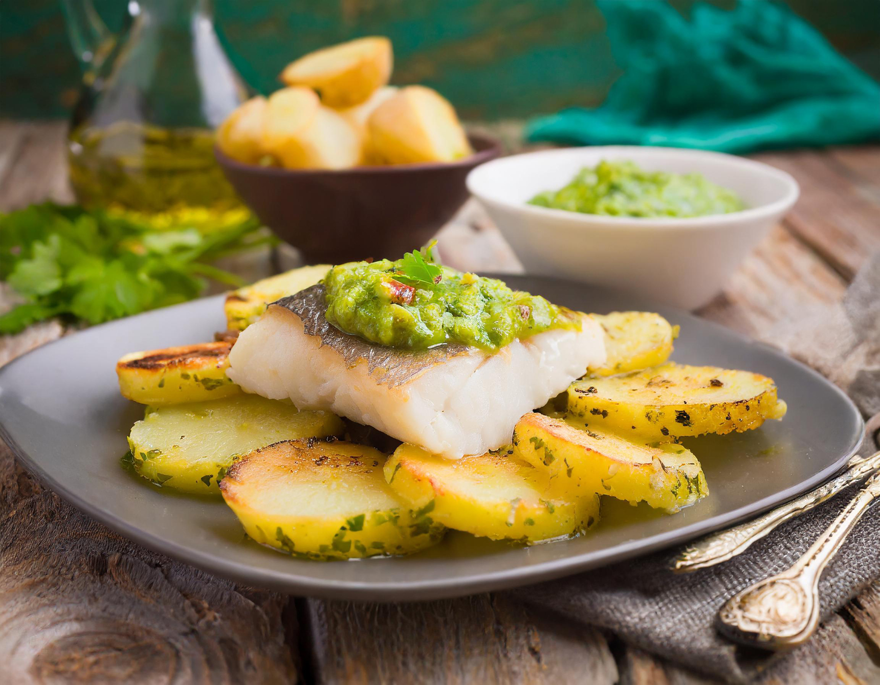 Hake with potatoes Recipe for air fryers - InnovaGoods