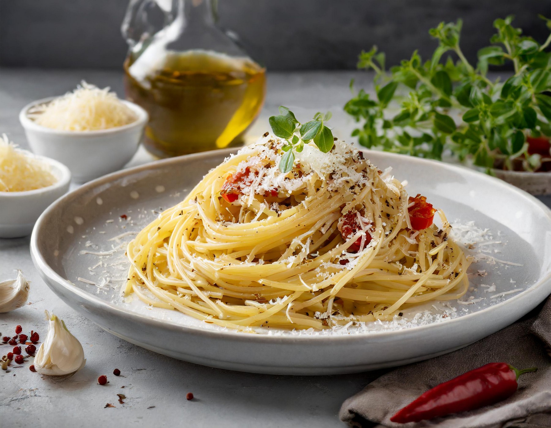 Spaghetti with Parmesan cheese Recipe for air fryers - InnovaGoods