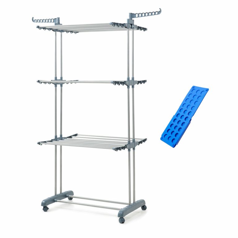 Pack Folding Vertical Clothes Dryer with Wheels and Clothes Folder ...